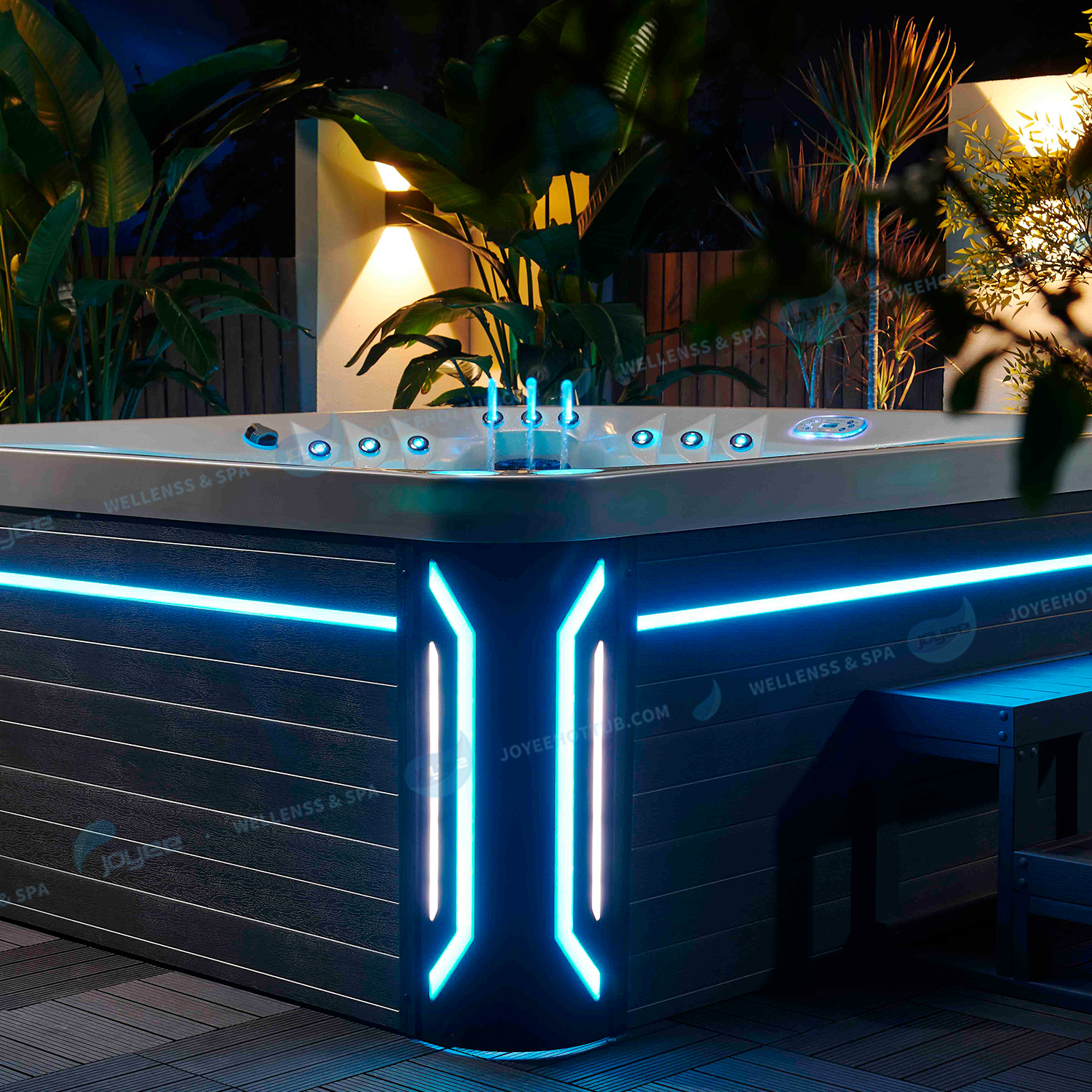 5 People Waterfall Aristech Acrylic Hottub | Outdoor Spa Tub - JOYEE ...